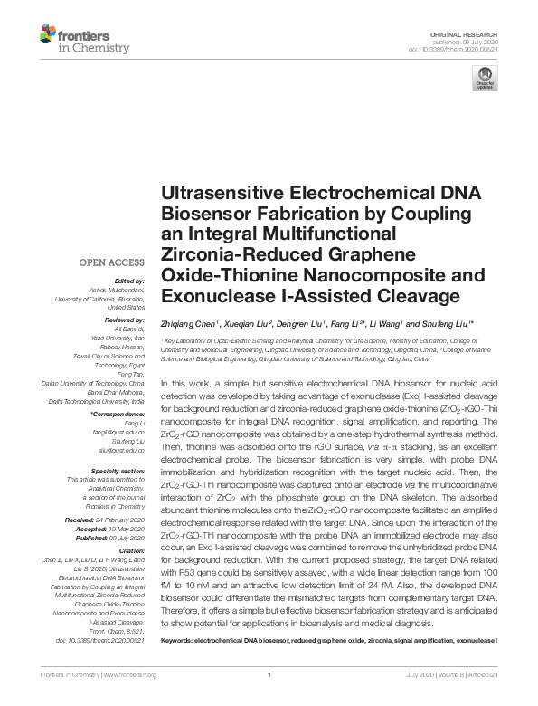 (PDF) Ultrasensitive Electrochemical DNA Biosensors Based on the ...