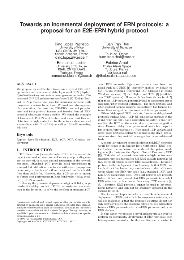 (PDF) Towards an incremental deployment of ERN protocols: a proposal ...