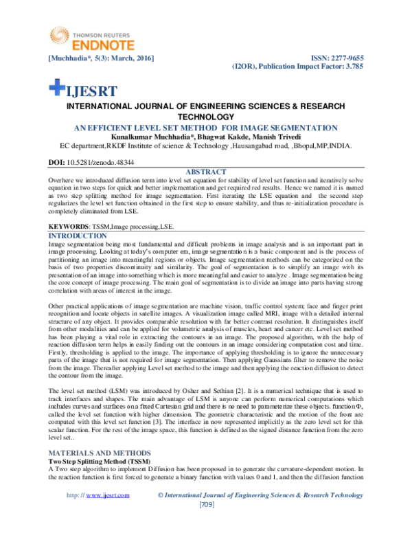 (PDF) Ijesrt International Journal of Engineering Sciences & Research Technology an Efficient ...