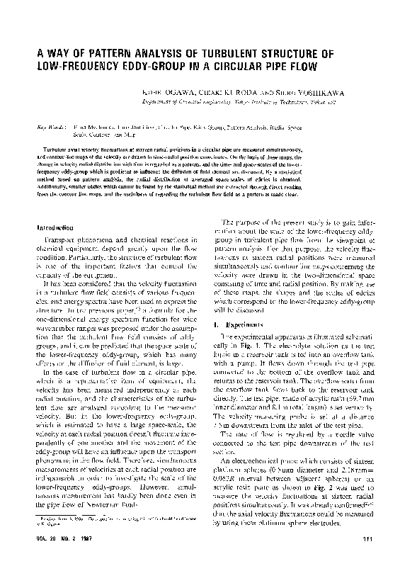 (PDF) A way of pattern analysis of turbulent structure of low-frequency eddy-group in a circular ...
