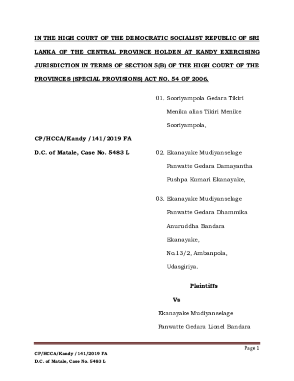 (PDF) Section 41 CPC: Application of Section 41 of CPC: proof of ...