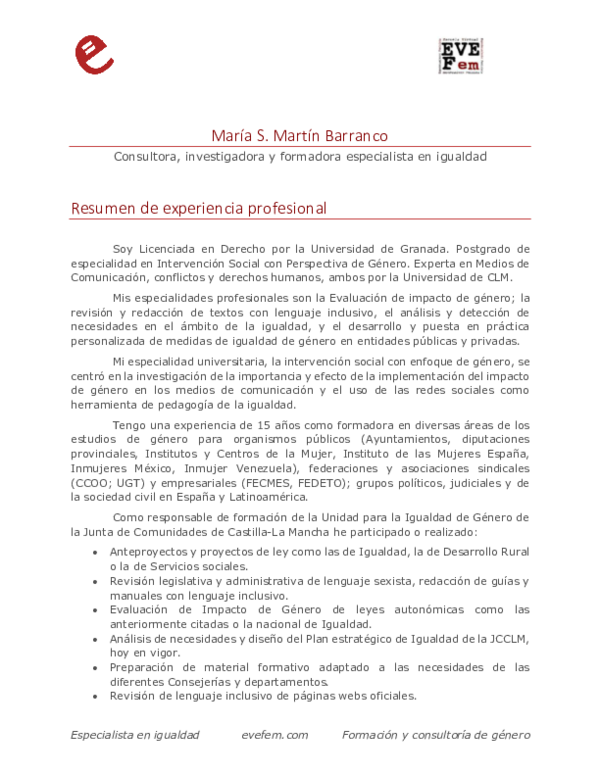 (PDF) Perfil profesional Maria Martin 2022