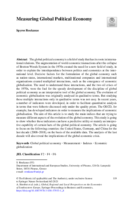 (PDF) Measuring Global Political Economy