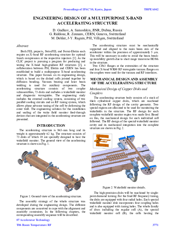 (PDF) Engineering Design of a Multipurpose X-band Accelerating Structure