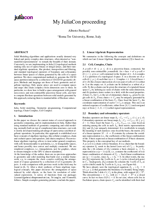 (PDF) My JuliaCon proceeding