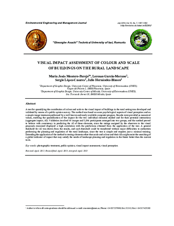 (PDF) Visual Impact Assessment of Colour and Scale of Buildings on the ...