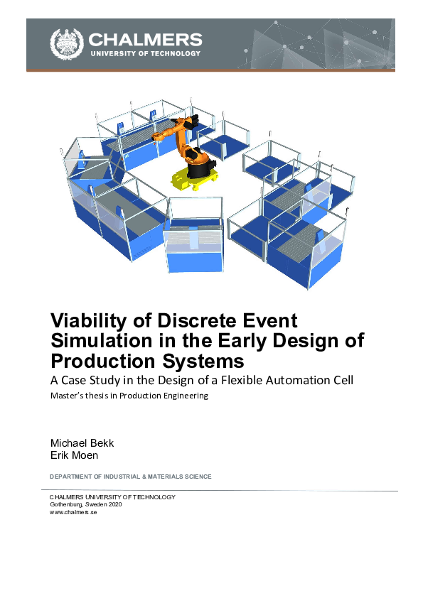 (PDF) Viability of Discrete Event Simulation in the Early Design of ...