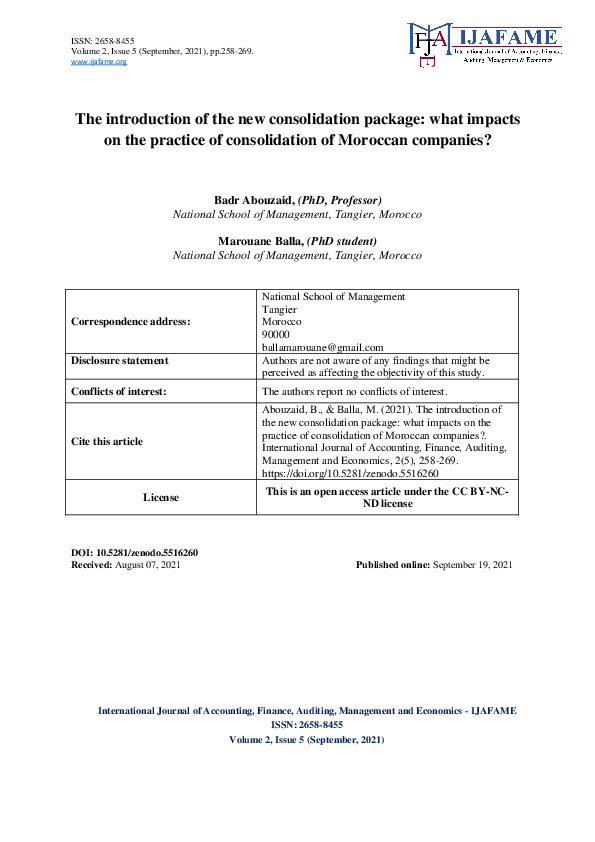 (PDF) The introduction of the new consolidation package: what impacts ...