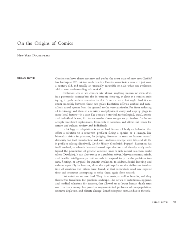 (PDF) The Origins of Comics