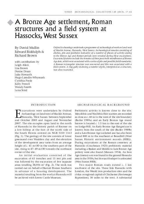 (PDF) A Bronze Age settlement, Roman structures and a field system at ...
