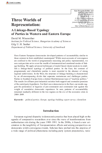 (PDF) Three Worlds of Representation: A Linkage-Based Typology of ...