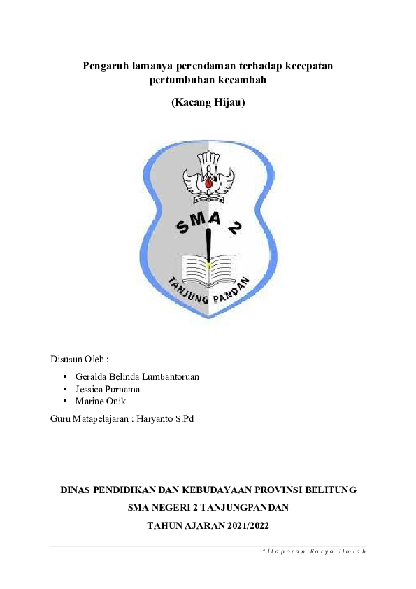 (DOC) Pengaruh lamanya perendaman terhadap kecepatan pertumbuhan kecambah (DOC) Pengaruh lamanya perendaman terhadap kecepatan pertumbuhan kecambah