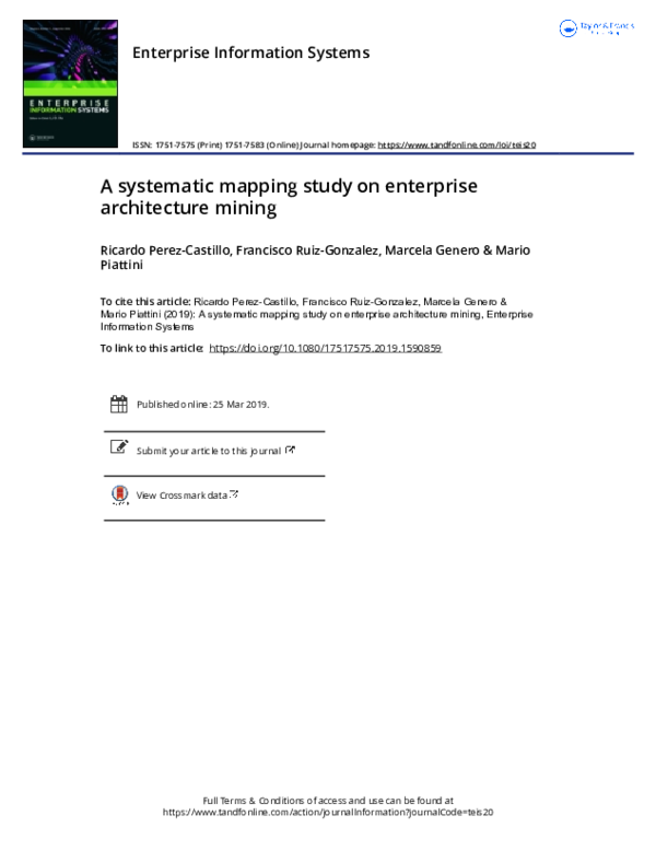(PDF) A systematic mapping study on enterprise architecture mining
