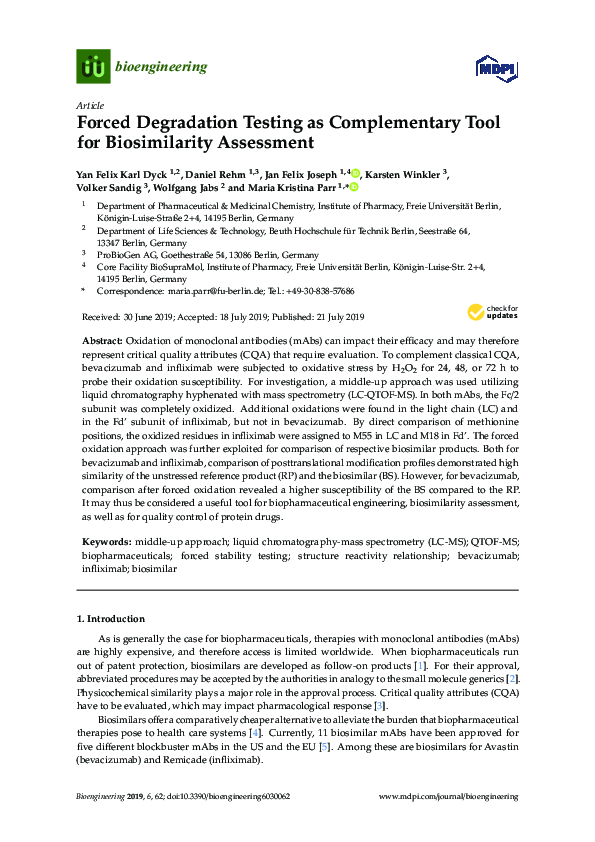(PDF) Forced Degradation Testing as Complementary Tool for ...