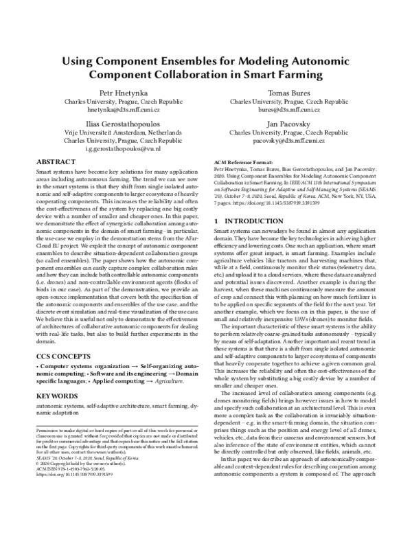 Pdf Using Component Ensembles For Modeling Autonomic Component
