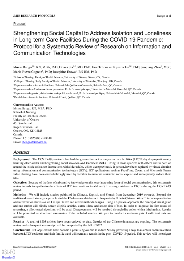 (PDF) Strengthening Social Capital to Address Isolation and Loneliness ...