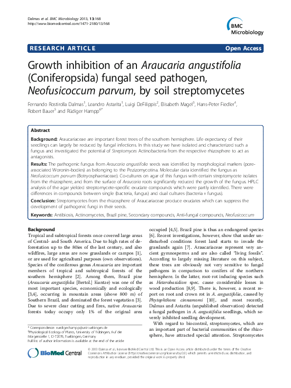(PDF) Growth inhibition of an Araucaria angustifolia (Coniferopsida ...