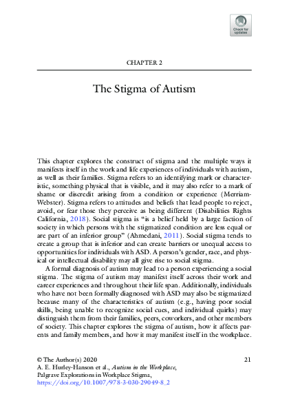 (PDF) The Stigma of Autism