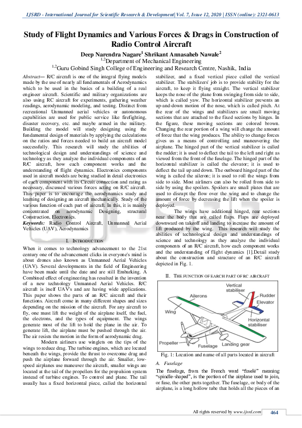 (PDF) Study of Flight Dynamics and Various Forces & Drags in ...