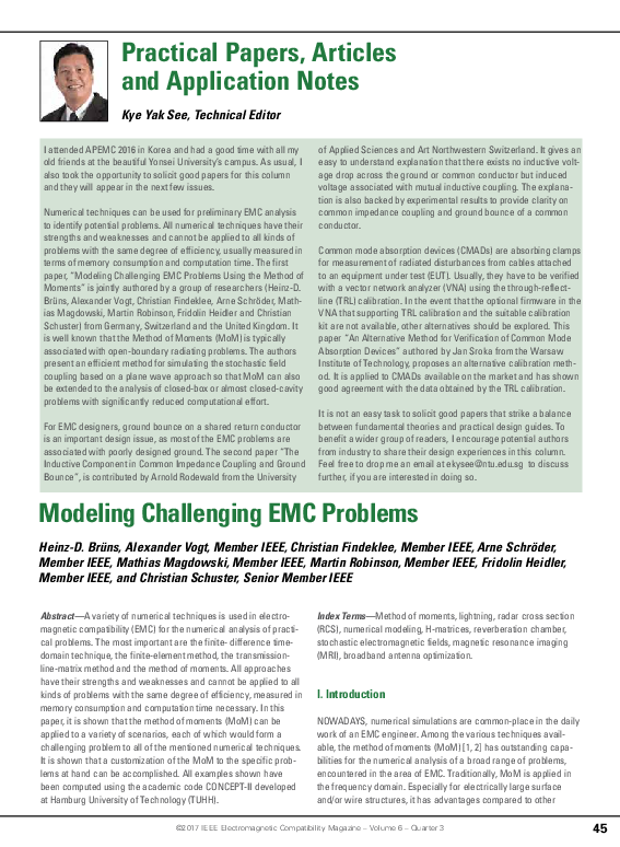 (PDF) Modeling challenging EMC problems