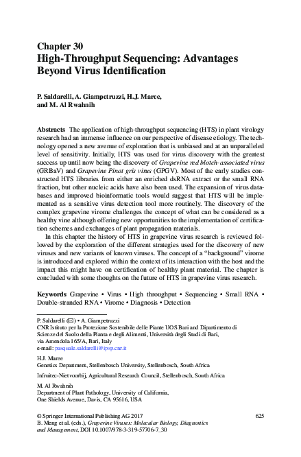 (PDF) High-Throughput Sequencing: Advantages Beyond Virus Identification