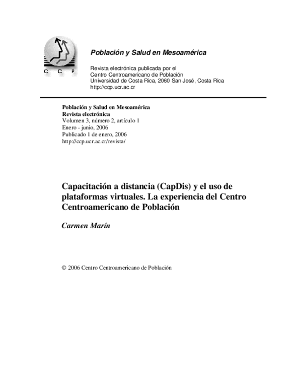 (PDF) Capacitación a distancia (CapDis) y el uso de plataformas ...