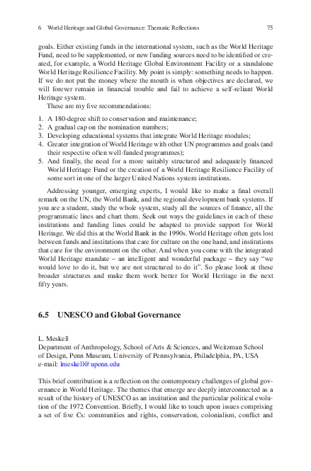(PDF) UNESCO and Global Governance