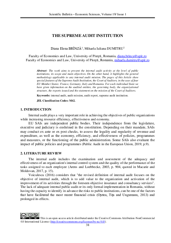 (PDF) The Supreme Audit Institution