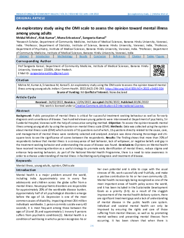 (PDF) An exploratory study using the OMI scale to assess the opinion ...