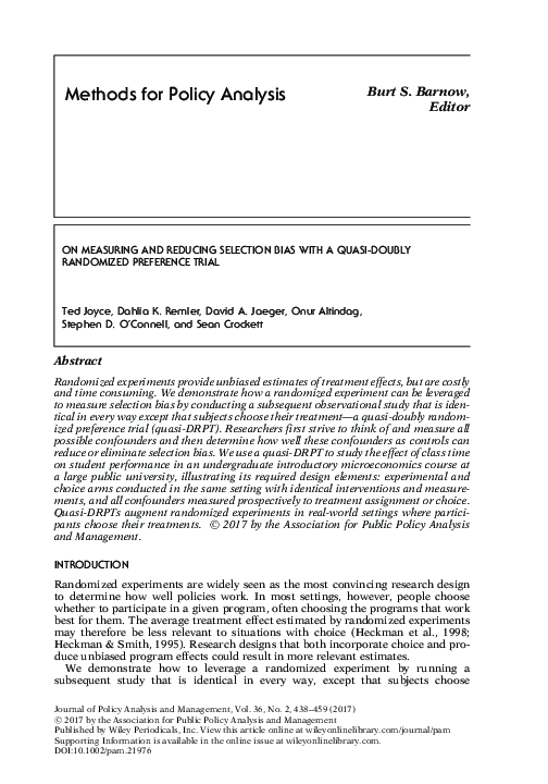 (PDF) Methods for Policy Analysis