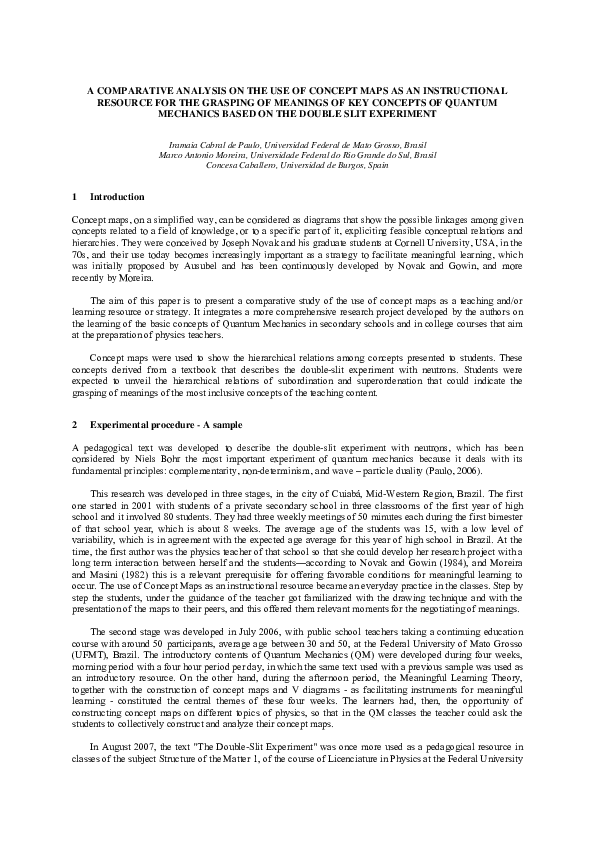 (PDF) A comparative analysis on the use of concept maps as an ...