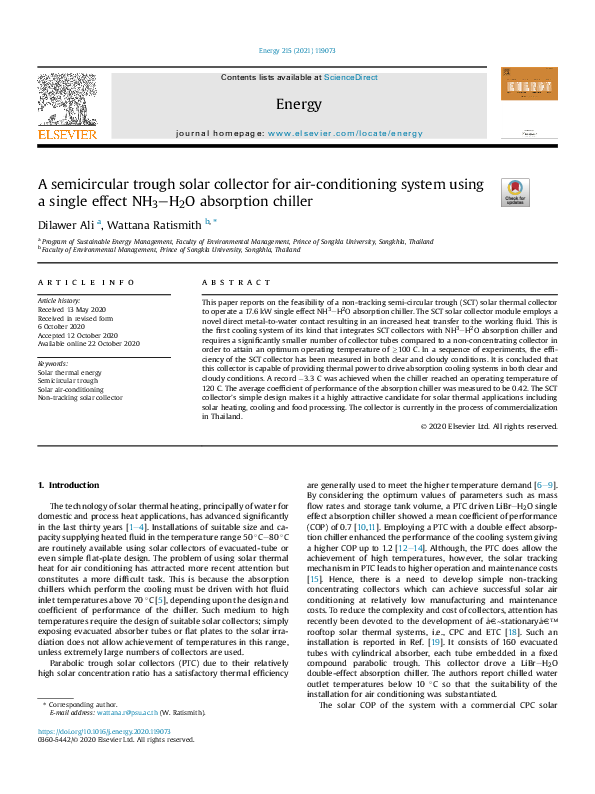 (PDF) A semicircular trough solar collector for air-conditioning system ...
