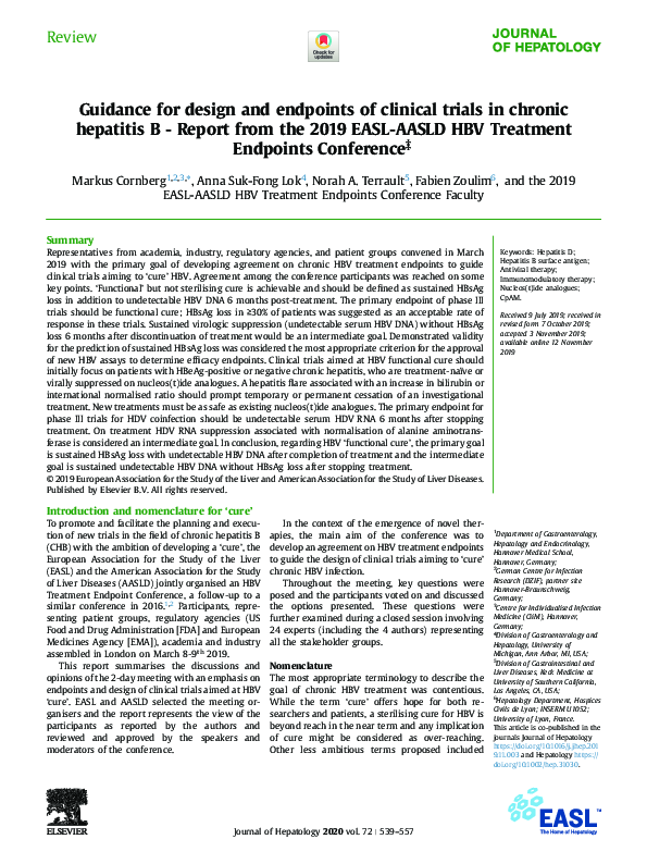(PDF) Guidance for Design and Endpoints of Clinical Trials in Chronic ...
