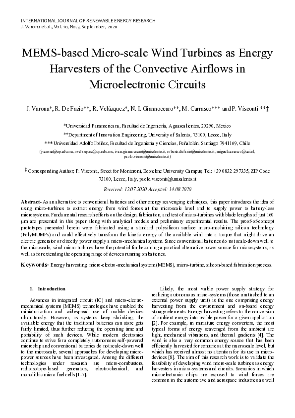 (PDF) MEMS-based Micro-scale Wind Turbines as Energy Harvesters of the ...