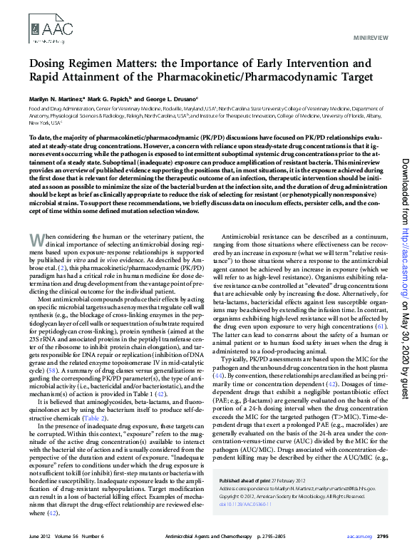 (PDF) Dosing Regimen Matters: the Importance of Early Intervention and Rapid Attainment of the ...