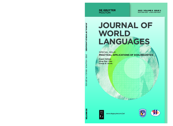 (PDF) Practical Applications of Ecolinguistics, Special Issue of the ...
