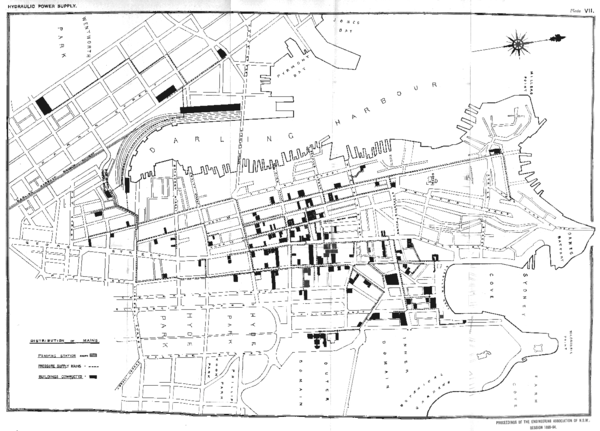 (PDF) VII - Hydraulic power supply in Sydney. Map of distribution of mains