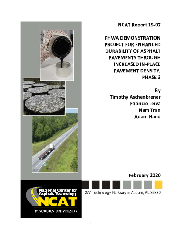 (PDF) FHWA Demonstration Project for Enhanced Durability of Asphalt ...