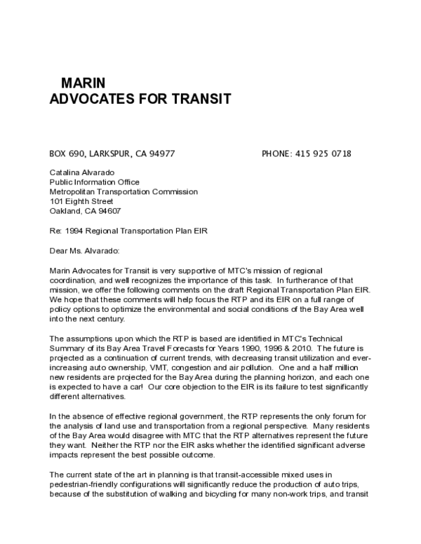 (PDF) Marin Advocates for Transit