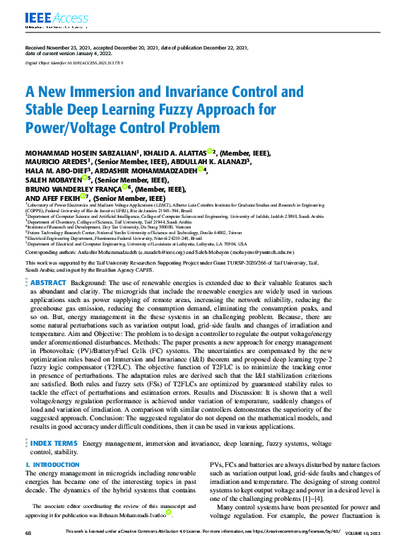 (PDF) Deep Learning Fuzzy Control for Voltage Stability