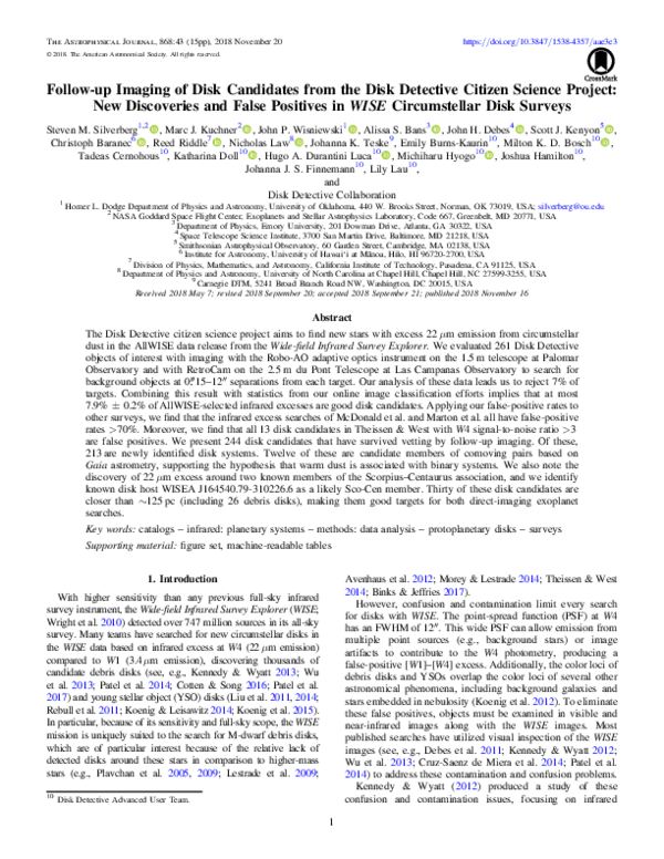 (PDF) Follow-up Imaging of Disk Candidates from the Disk Detective ...
