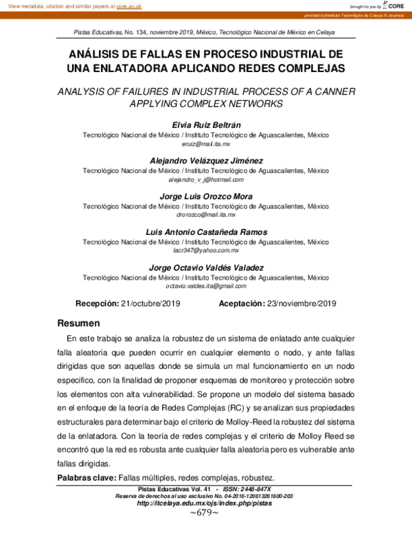 (PDF) Análisis De Fallas en Proceso Industrial De Una Enlatadora ...
