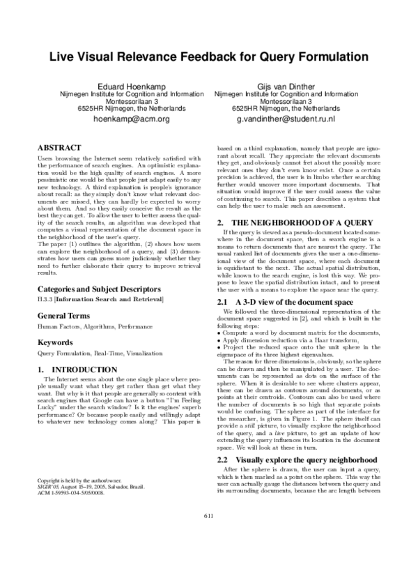 (PDF) Live visual relevance feedback for query formulation