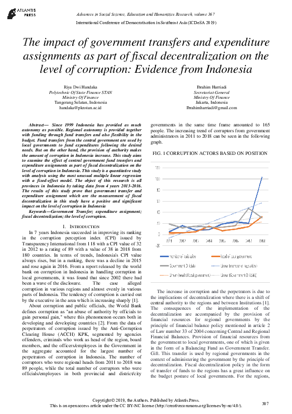 (PDF) The impact of government transfers and expenditure assignments as ...