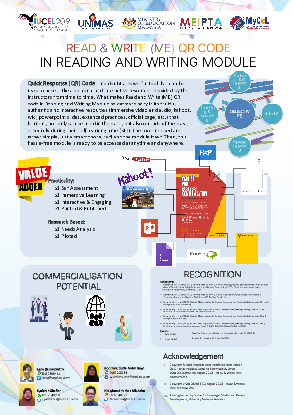 (PDF) Read & Write (Me) QR Code In Reading And Writing Module