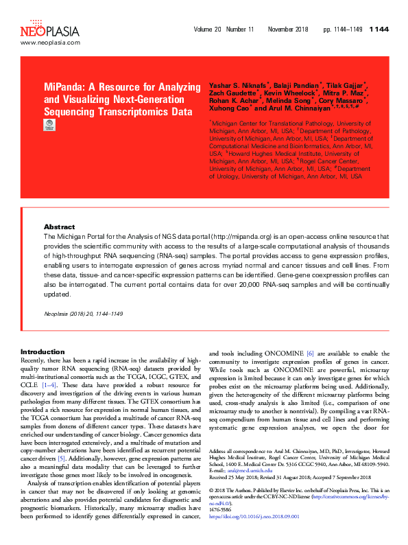(PDF) MiPanda: A Resource for Analyzing and Visualizing Next-Generation Sequencing ...