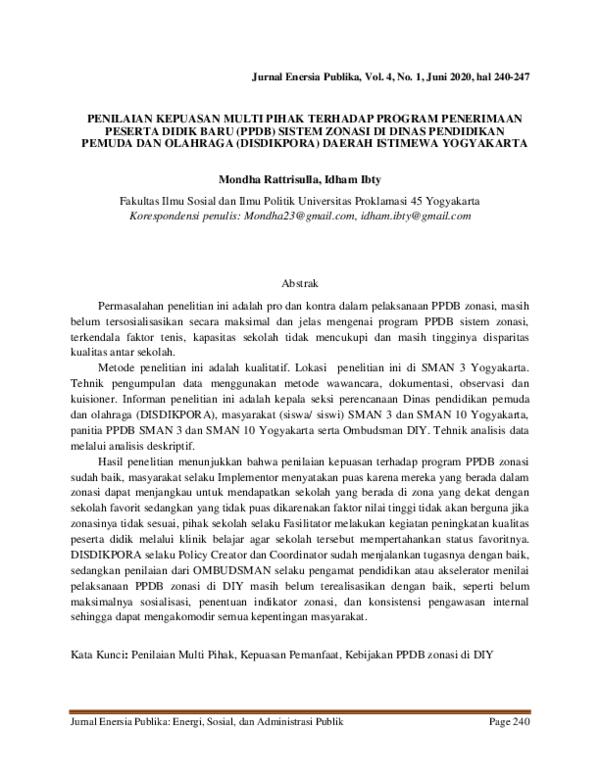 (PDF) Penilaian Kepuasan Multi Pihak Terhadap Program Penerimaan ...