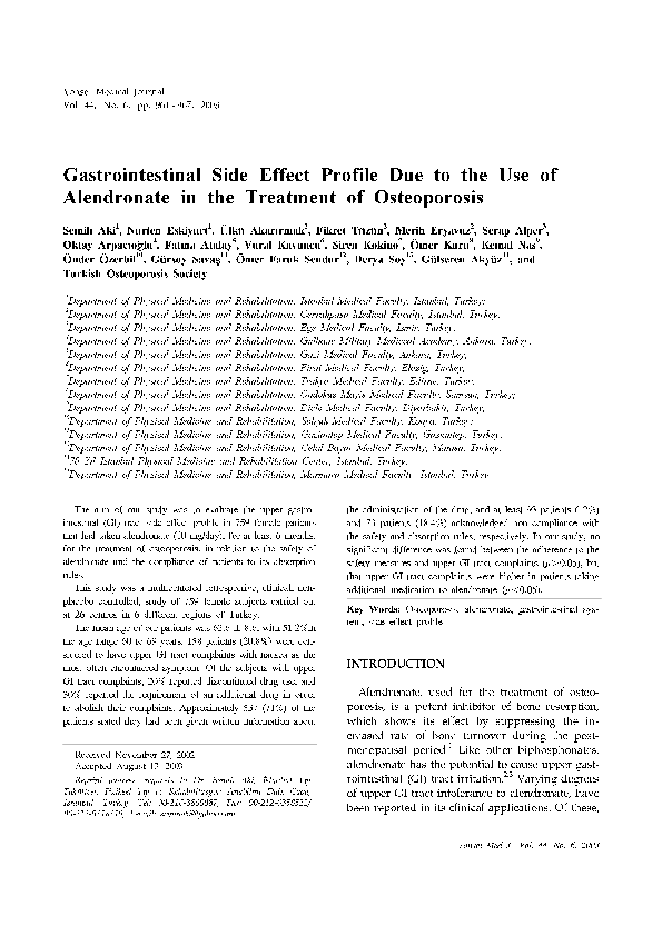 (PDF) Gastrointestinal Side Effect Profile Due to the Use of ...