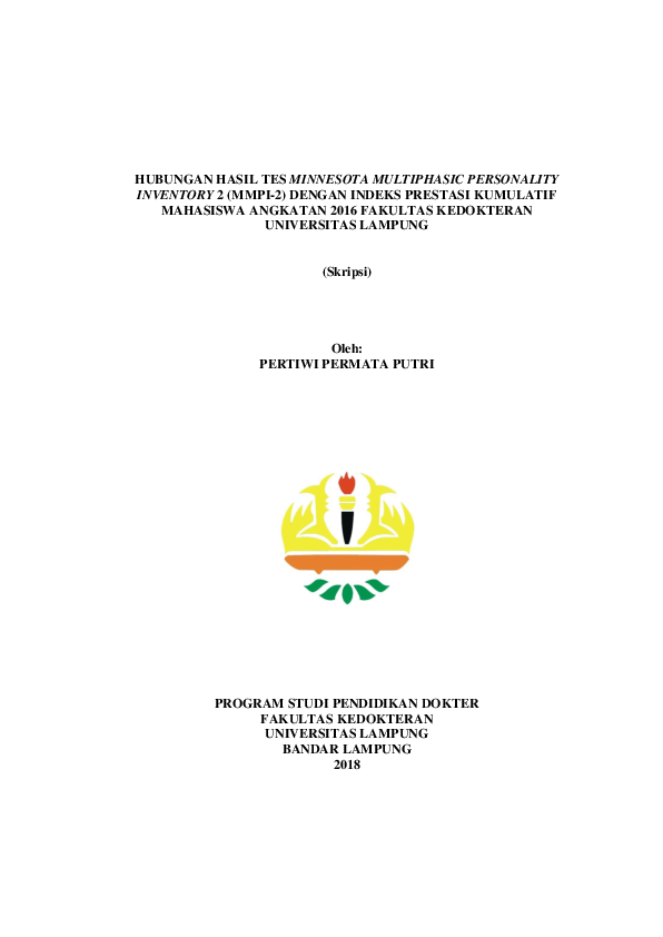 (PDF) Hubungan Hasil Tes Minnesota Multiphasic Personality Inventory 2 ...