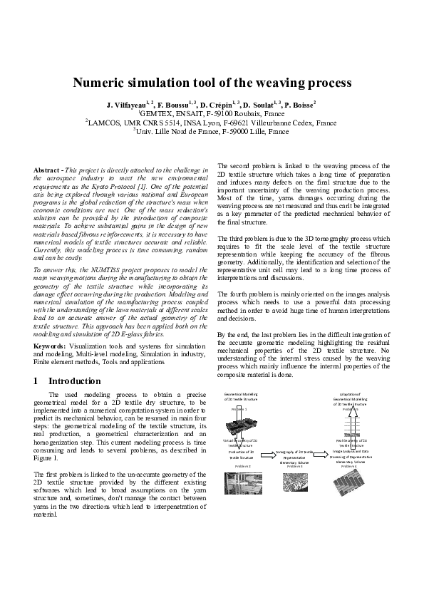 (PDF) Numeric simulation tool of the weaving process